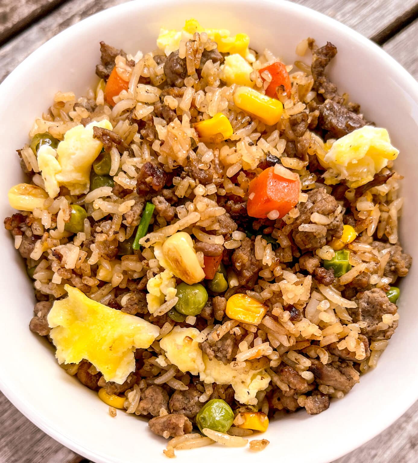 Easy Ground Beef Fried Rice - Tasty Recollections