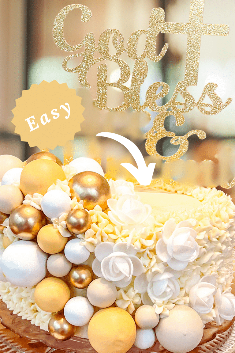 Easy Homemade Baptism Cake - Tasty Recollections
